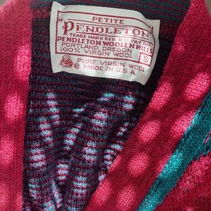 Pendleton | Sweaters | Pendleton 0 Virgin Wool Cardigan Greenred | Poshmark